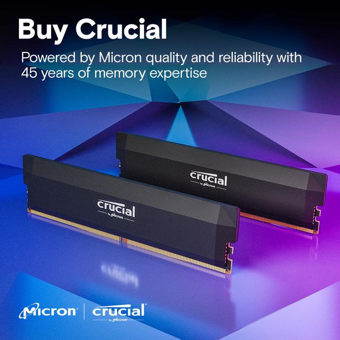 Promo Crucial PRO OVERCLOCKING UDIMM DDR5 16GB 32GB 48GB 96GB 6000Mhz ...