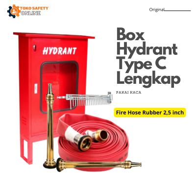 Jual Fullset Box Hydrant Type C Dengan Kaca Fire Hose Rubber 2,5 Inch x ...