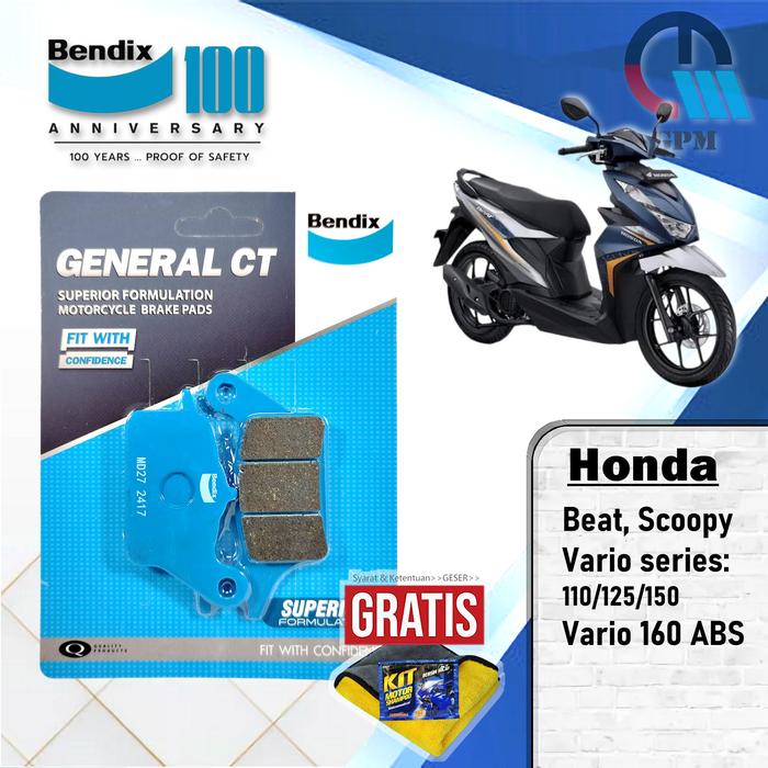 Jual Bendix MD27 Vario 110/125/150, Beat Series, Scoopy, Spacy - Kota ...