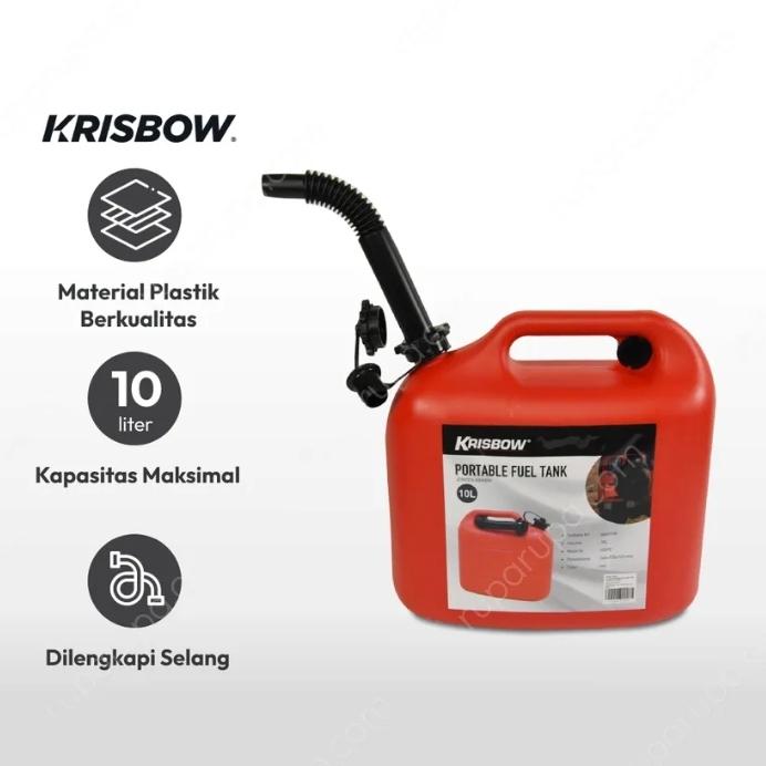 Jual JERIGEN BENSIN/SOLAR 10 LITER GASSOLINE KRISBOW - Kota Depok ...