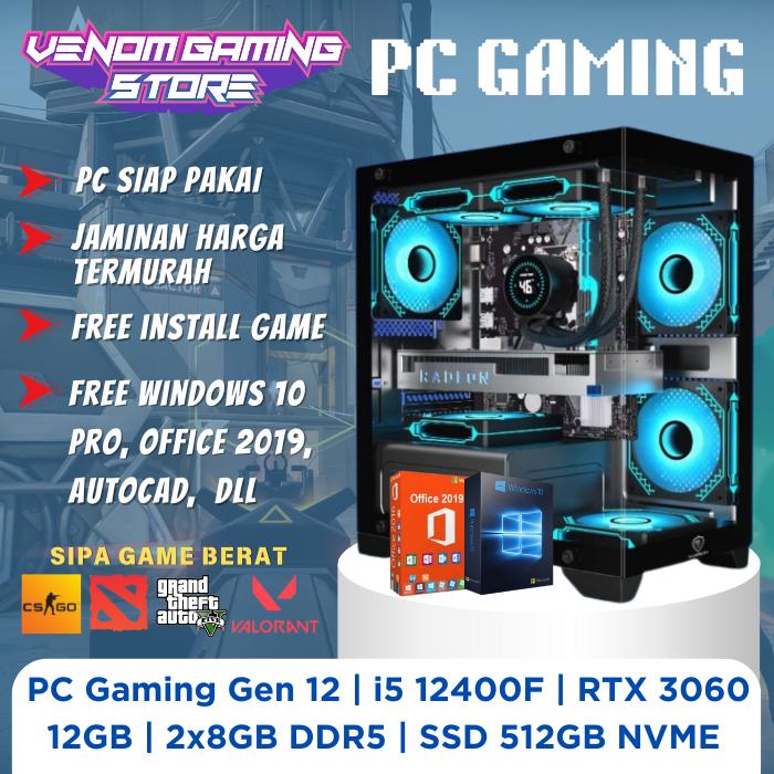 Jual PC Gaming Gen12 | i5 12400F | RTX 3060 12GB | 16GB DDR5 | NVME ...