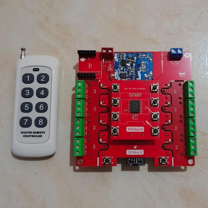Jual Modul Relay 8CH LAN Ethernet + Remote RF433MHz + Button + Stepdown ...