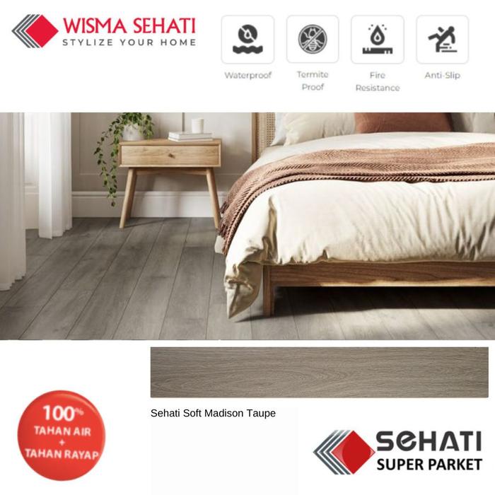 Promo Sehati Super Parket Lantai SPC Lantai Kayu Jati Japandi Merbau ...
