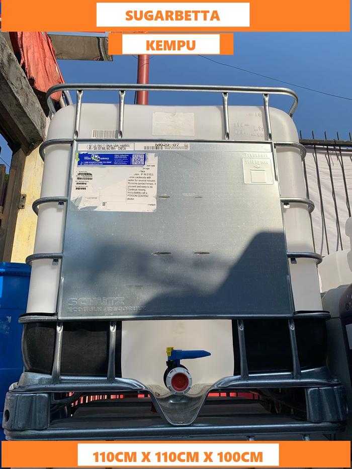 Jual tandon/tempat penampungan air/ibc tank 1000 liter Kerangka FULL ...