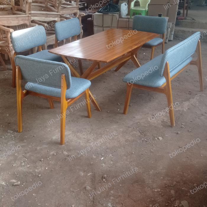 Jual dining table set minimalis meja makan kayu jati - dp - Kab. Jepara ...