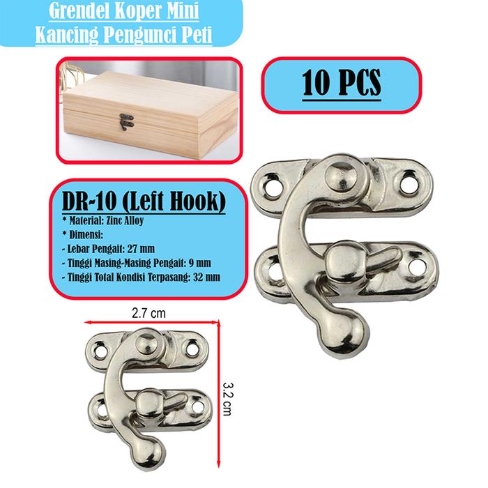 Jual Grendel Koper Mini Stainless Steel SS 304 Kaitan Overval Peti DIY ...