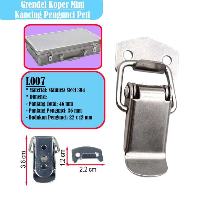 Jual Grendel Koper Mini Stainless Steel SS 304 Kaitan Overval Peti DIY ...
