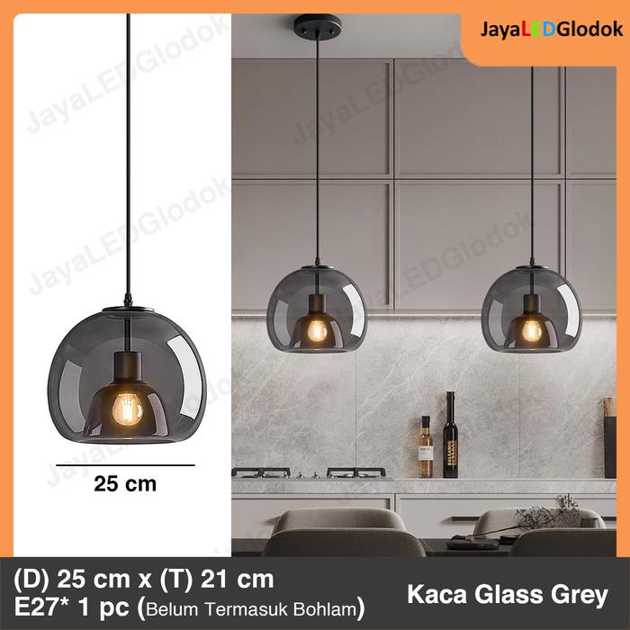 Jual Lampu Gantung Minimalis Ruang Makan Kitchen Island Modern Kaca ...