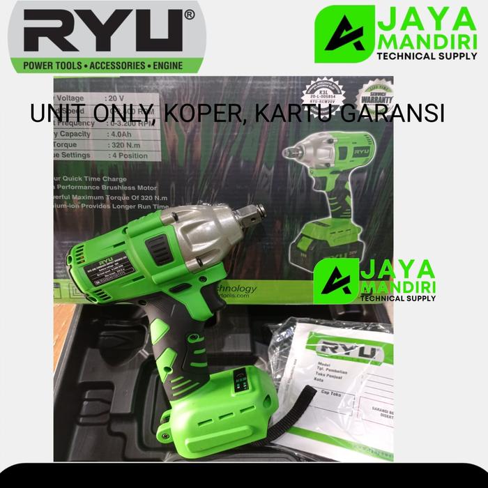 Jual Impact wrench cordless RYU RCW20/bor impact ryu 20V - RCW20V ...