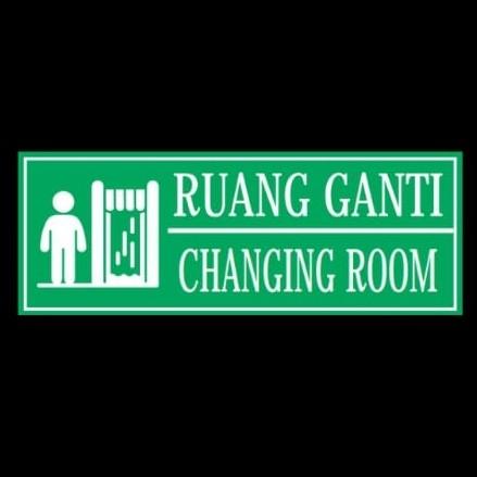 Jual STIKER VINYL RUANG GANTI /GUDANG 10X30CM SIGN RAMBU K3 - Ruang ...