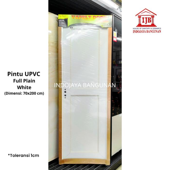 Promo Pintu UPVC Tebal Kamar Mandi Motif Jati Coklat Putih - Putih ...