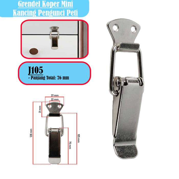 Jual Grendel Koper Mini Stainless Steel SS 304 Kaitan Overval Peti DIY ...