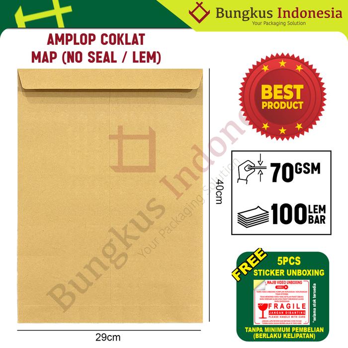 Jual Amplop Coklat Map Ukuran 29x40cm - Jakarta Barat - Bungkusind ...