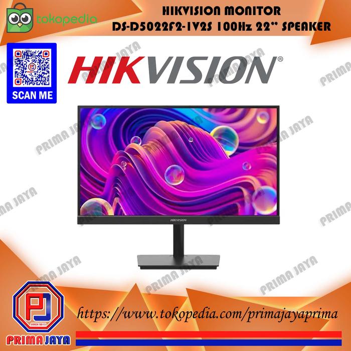 Jual HIKVISION Monitor DS-D5022F2-1V2S 22 INCH HDMI, Vga, Full HD 100Hz Speaker untuk CCTV dan ...