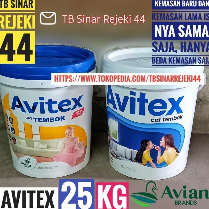 Jual Cat Tembok AVITEX Interior Plafon Dinding Avian Brands Pail 25 KG ...