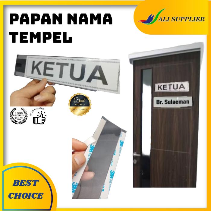 Jual PAPAN NAMA PINTU / PAPAN NAMA DIDINDING / SIGN NAMA RUANGAN / ROOM ...
