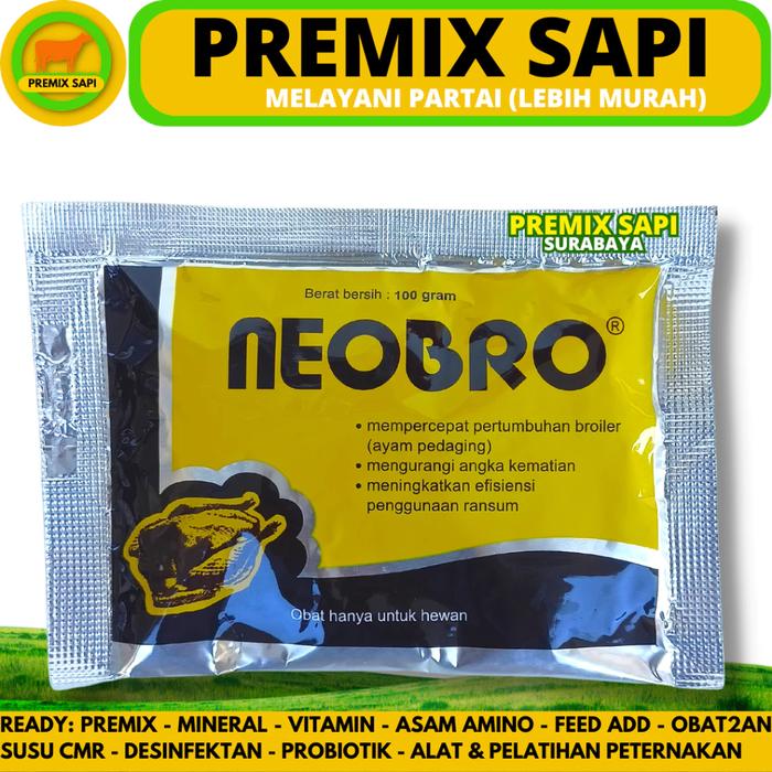 Jual NEOBRO 100 GRAM - Vitamin Penambah Berat Penggemuk Ayam Broiler ...