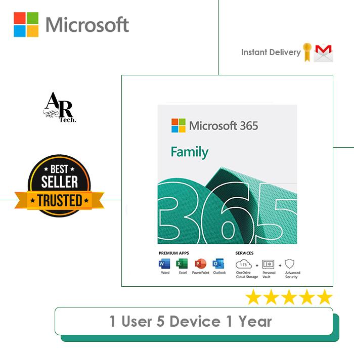 Jual Microsoft Office 365 Family Original 1 Year 5 Device 1TB Onedrive ...