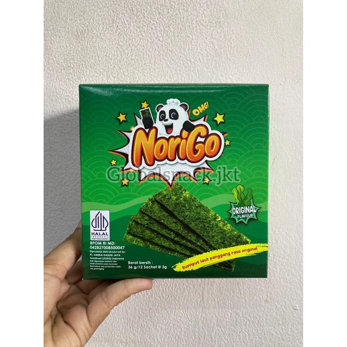 Jual [1 BOX ISI 12] NORIGO / NORI GO SACHET SEAWEED RUMPUT LAUT ...