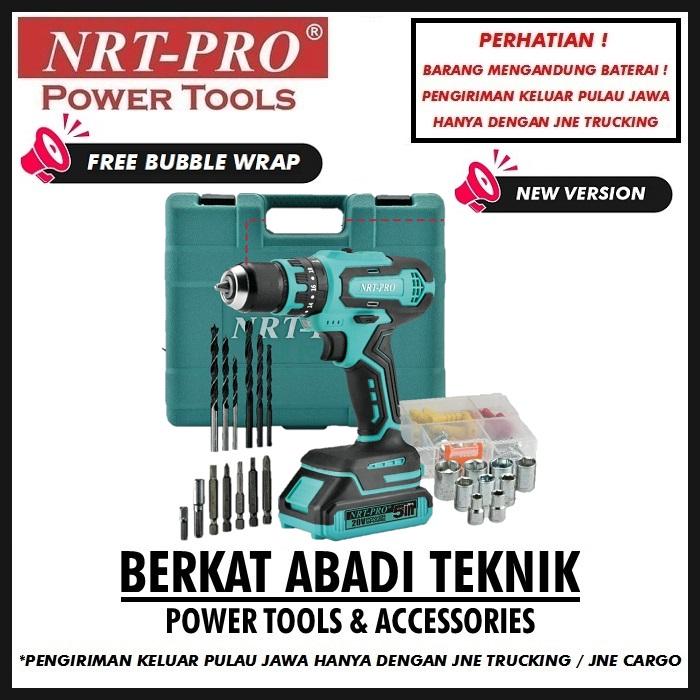 Jual NRT-PRO DC 340 Bor Cordless Drill Beton Impact Tembok Baterai ...