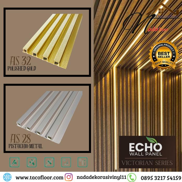 Jual wpc wallpanel dinding echo warna gold metalic panjang 2,9 m ...