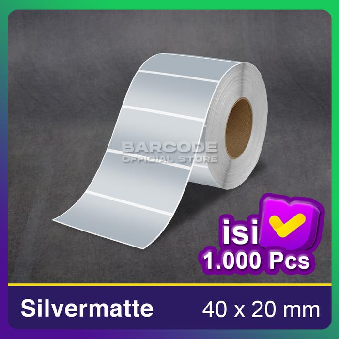 Jual Label Silver Matte 40x20 Stiker Barcode 40 x 20 mm Silvermate isi ...