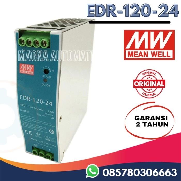 Jual MEAN WELL EDR-120-24 EDR-120-48 DIN RAIL POWER SUPPLY MEANWELL - Jakarta Selatan - Magna ...