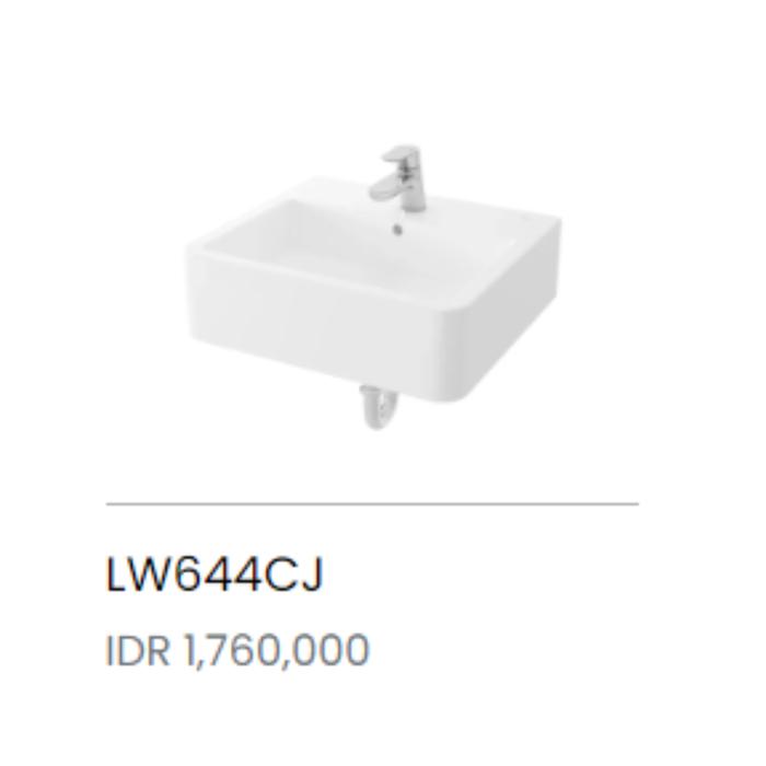 Jual Wastafel TOTO Wall Hung Lavatory grade A LW644CJ - Kota Bandung ...