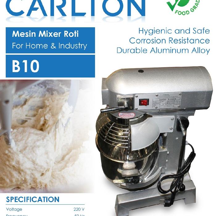 Jual Planetary Mixer Getra B10 Mixer Planetary Roti 10 Liter Garansi ...