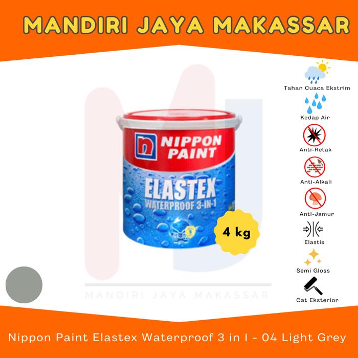 Jual Elastex Waterproof 3 in 1 Nippon Paint Cat Anti Bocor 4kg - 12 ...