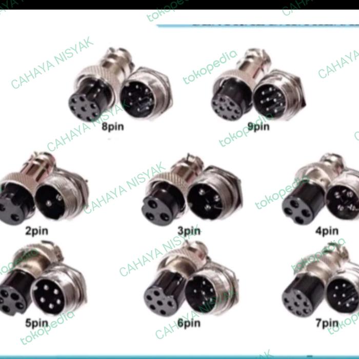 Jual Konektor CB 2 3 4 5 6 8 PIN connector jack jak jek jeck soket conector - 4 pin - Jakarta ...
