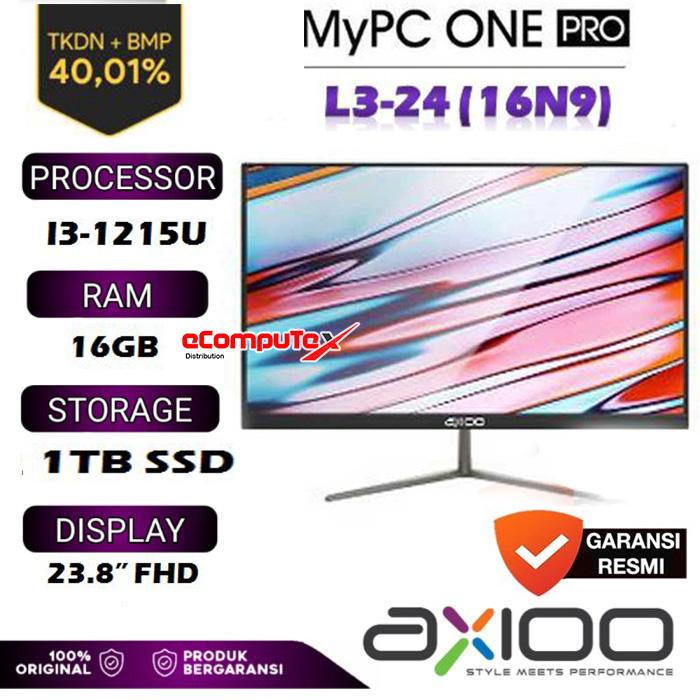 Jual PC AIO Axioo MyPC One Pro L3-24 (16N9) i3-1215U 16GB 1TB SSD TKDN - Jakarta Barat ...