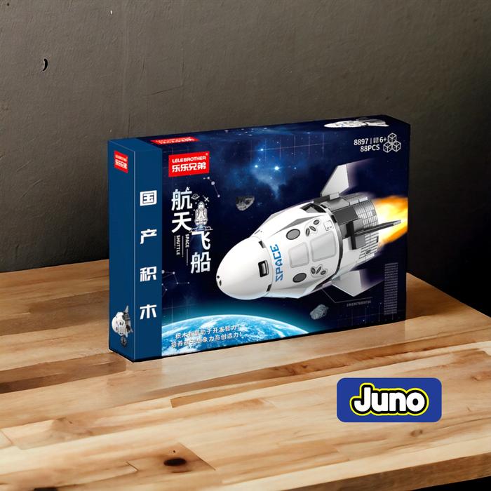 Promo JUNO Mainan DIY Bricks Rocket Kotak Pesawat Ulang-alik Peluncuran ...