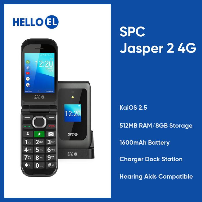 Jual SPC Jasper 2 4G KaiOS Kai OS 2.5 Charging Dock Flip Phone - Kota ...