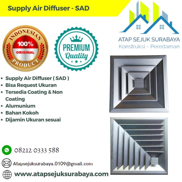 Jual SAD Grill / Supply Air Diffuser 8" / Air Grille HVAC - Natural ...