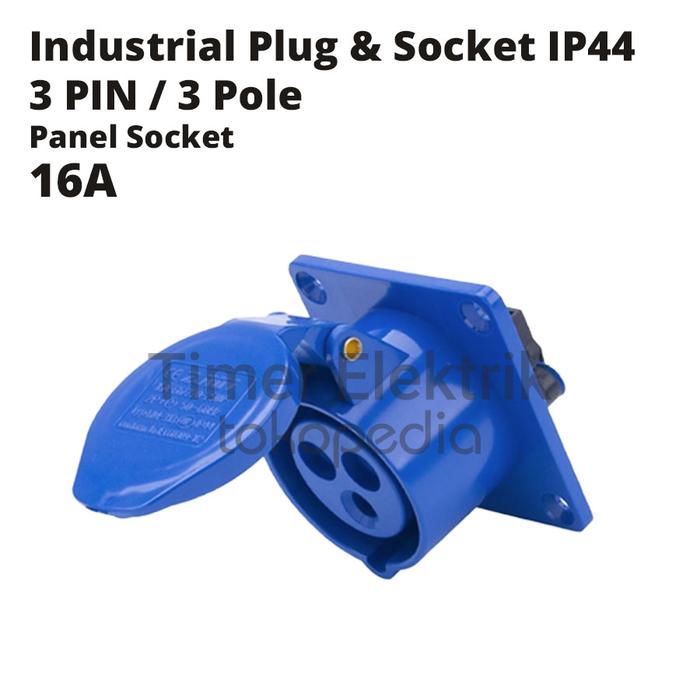 Jual Industrial Plug & Socket IP44 3 Pin / 3 Pole 16A Berbagai Variant ...