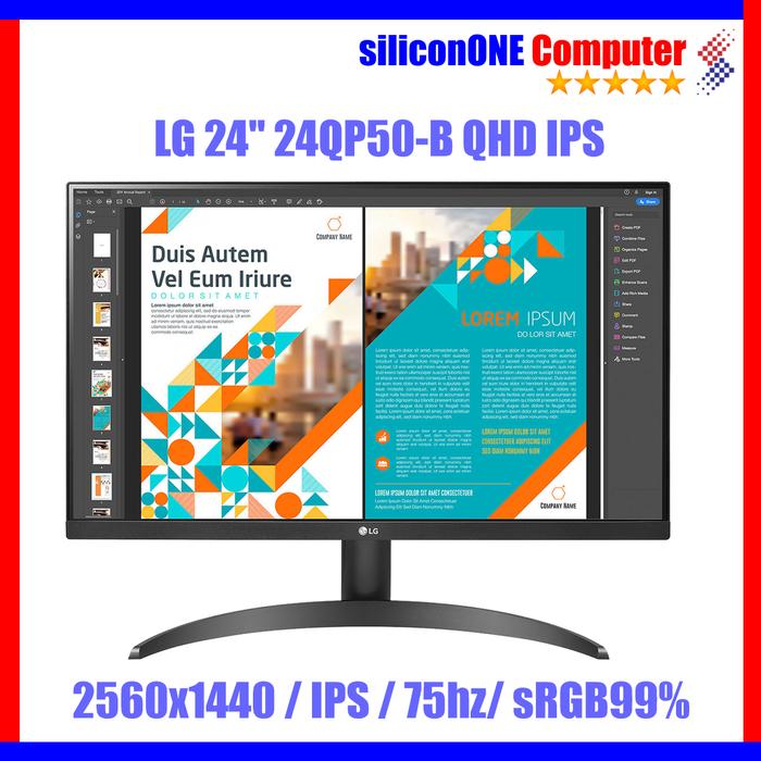 Jual LG IPS 24QP500-B QHD 2K IPS sRGB99% 75Hz 5ms HDR10 - Kota Bandung ...