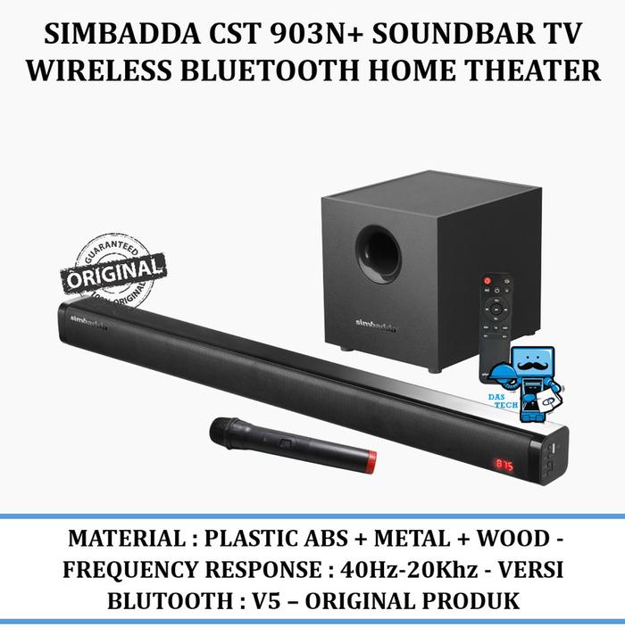 Promo Simbadda Cst 903n+ / CST903+ Soundbar Wireless Bluetooth Home Theater Cicil 0% 3x ...