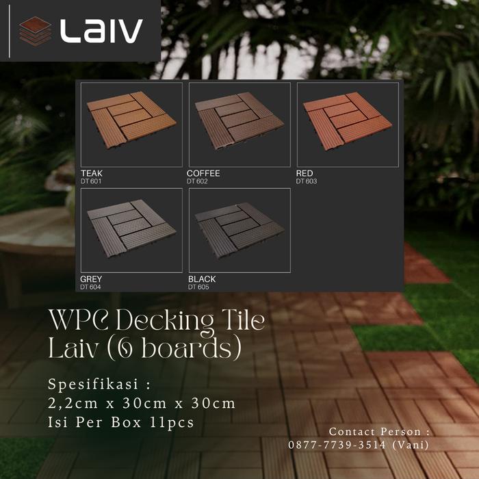 Jual Lantai Kayu DECKING TILE LAIV Bongkar Pasang 30cm x 30cm - Six ...