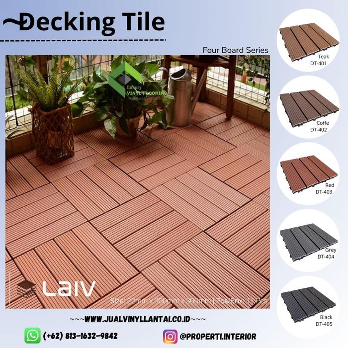 Jual WPC Decking tile four board series LaiV uk. 30cm x 30cm tebal 22mm ...
