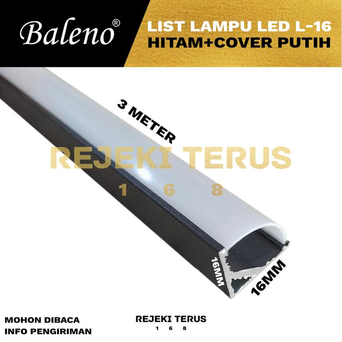 Jual List Lampu LED Strip Siku HITAM PUTIH SILVER Rumah Lis Cover ...