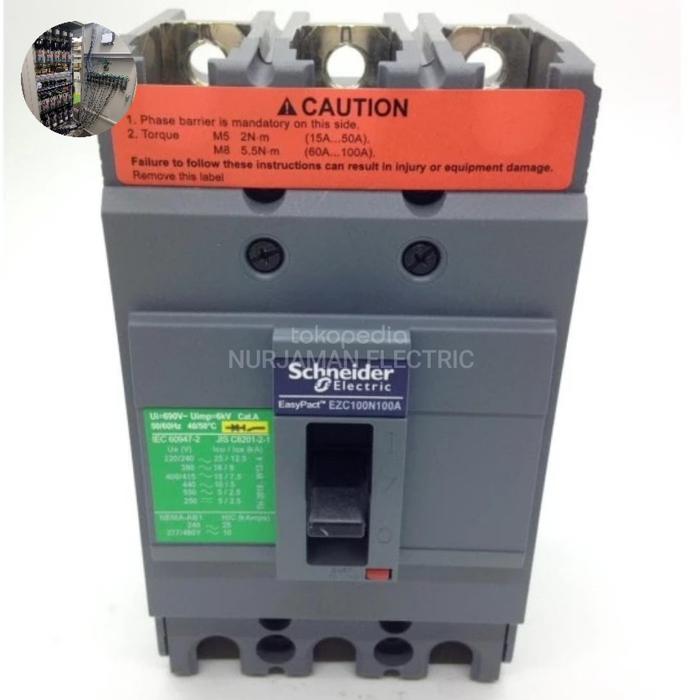 Jual EZC100N3100 | MCCB BREAKER SCHNEIDER EZC100N 3P 100A 18KA ...