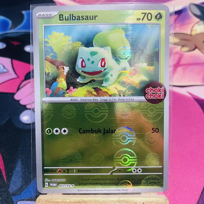 Jual Bulbasaur foil holo choki choki promo 57/sv-p pokemon kartu ...