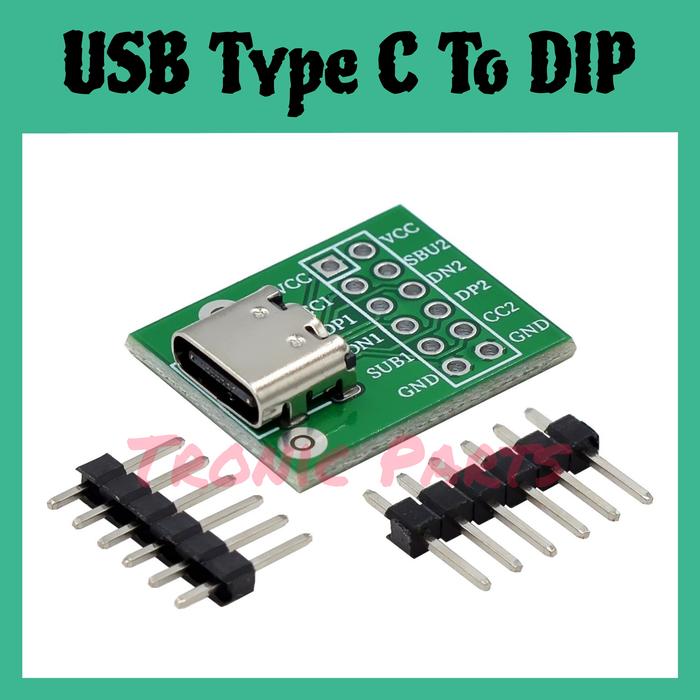Jual USB Type C Female To DIP 12Pin Adapter Test Board Connector PCB ...