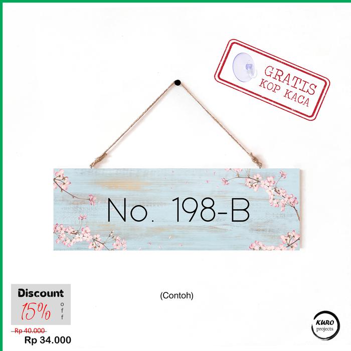 Jual Hiasan Gantung Dinding Pintu Custom Papan Alamat Nomor Rumah Sign -P18 - Kota Batu - Kuro ...
