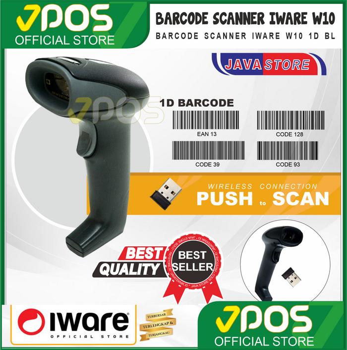Jual Wireless Barcode Scanner 1D laser ULTRON IWARE W10 Android Windows ...