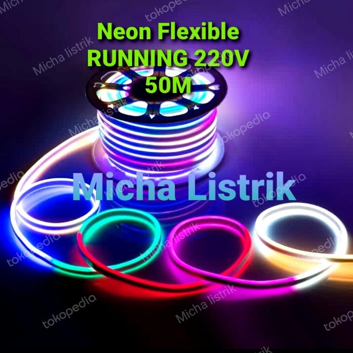 Jual Lampu Selang Neon Flex RUNNING 220V Outdoor/ Strip Neon Flex 220V ...