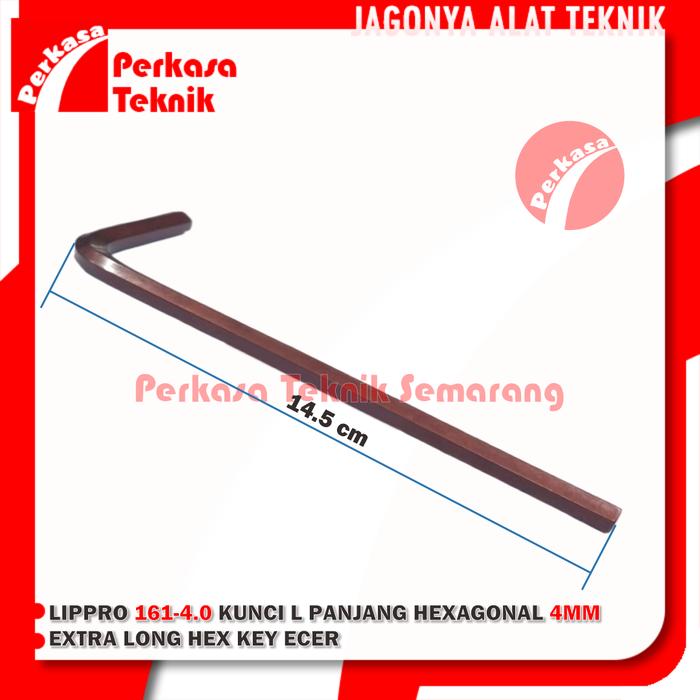 Jual LIPPRO 161-4.0 Kunci L Panjang Hexagonal 4mm Extra Long Hex Key ...