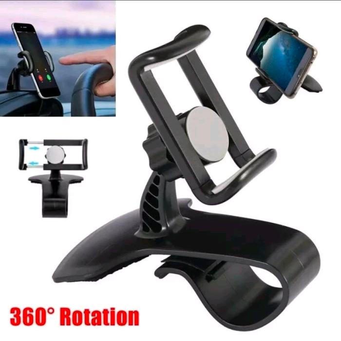 Jual Holder HP Mobil Jepit 360 Derajat PhoneHolder Car Handphone GPS ...