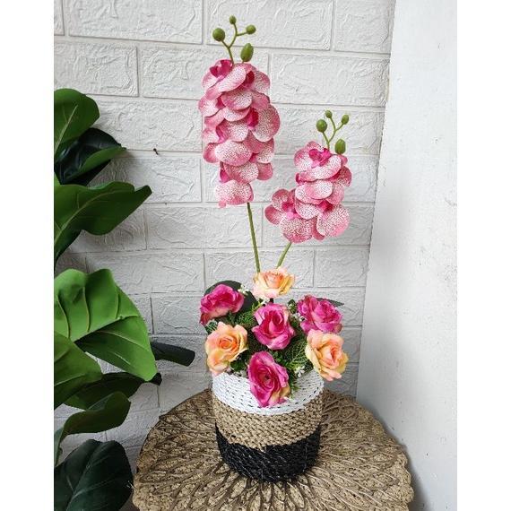 Jual bunga anggrek pot anyam rotan artificial - Type 10 - Jakarta Timur ...